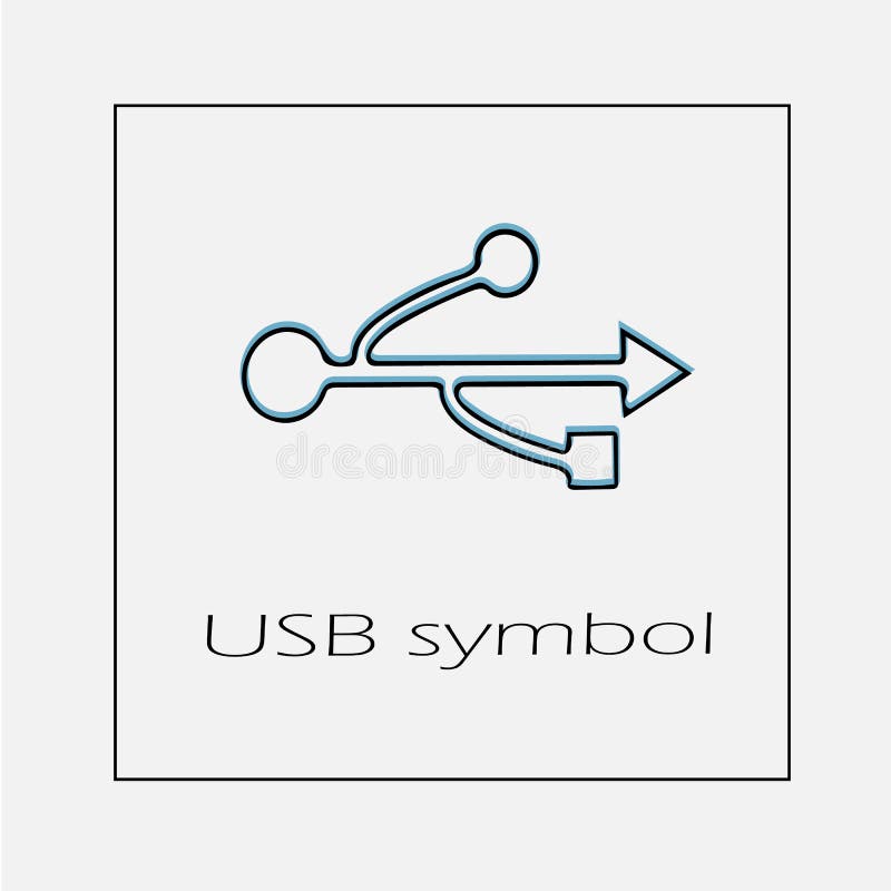Usb Symbol Vector Icon Eps 10. Simple Isolated Outline Illustration ...