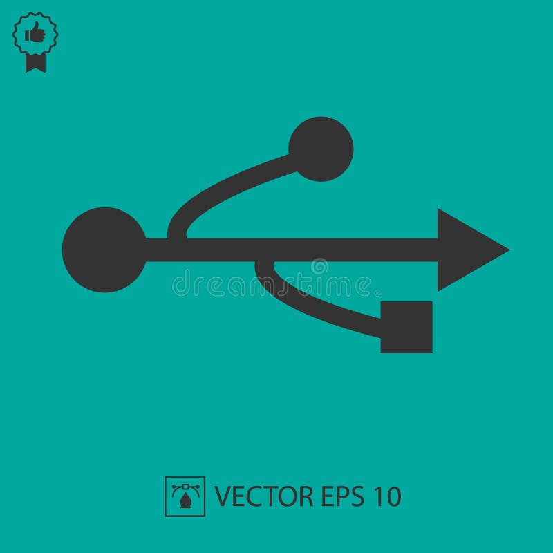 USB Symbol Vector Icon. Vector Illustration EPS 10 Stock Vector ...