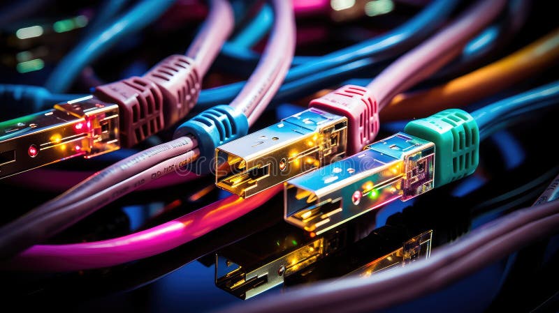 Usb tech cables stock illustration. Illustration of charging - 319408224