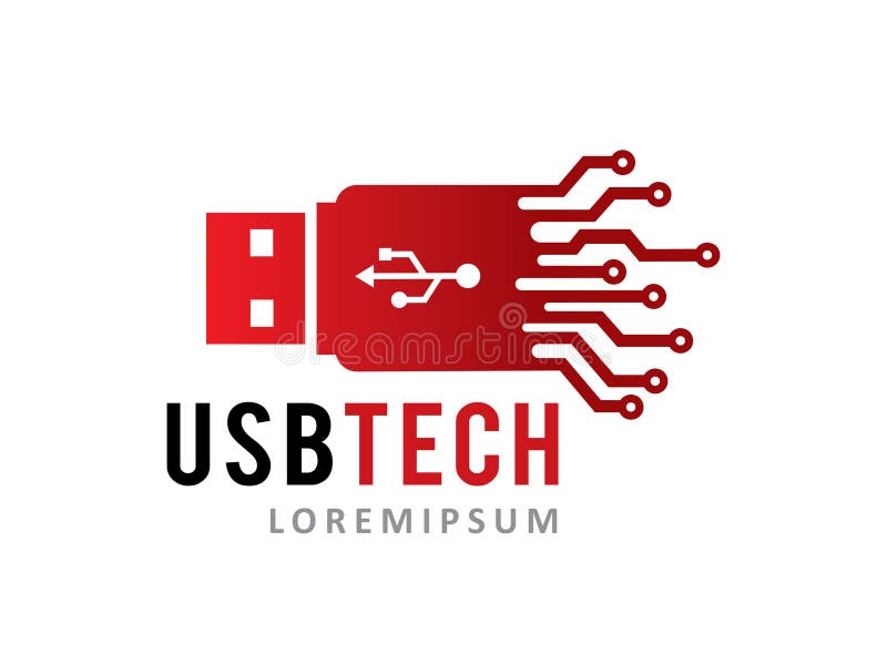 USB Tech Logo Symbol or Icon Template Stock Vector - Illustration of ...