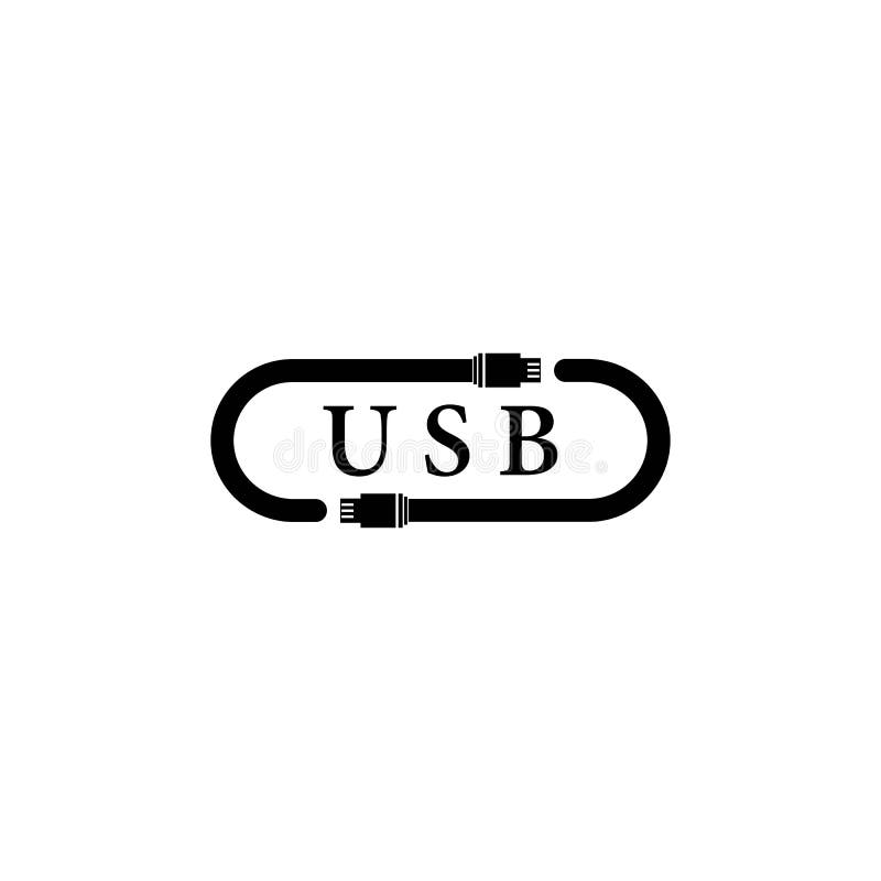 USB tech logo template stock illustration. Illustration of isolated ...