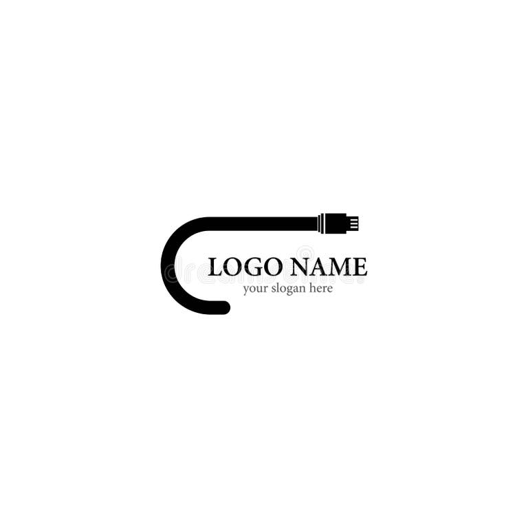 USB tech logo template stock illustration. Illustration of data - 191183190