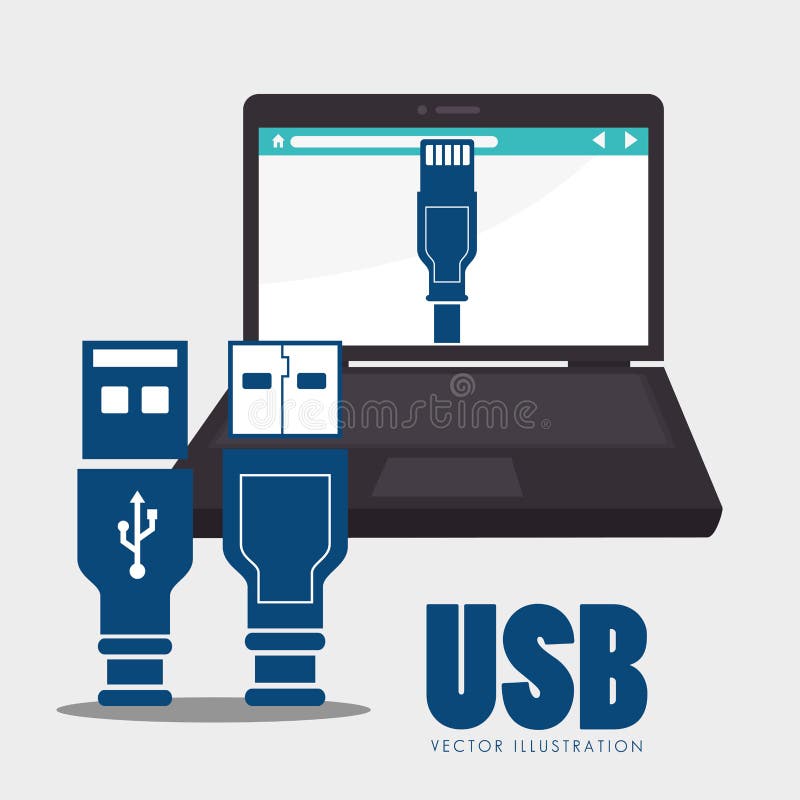 USB technology connection stock illustration. Illustration of transfer ...