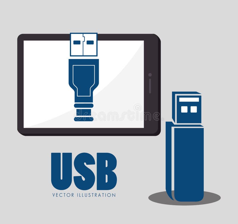 USB technology connection stock illustration. Illustration of connect ...
