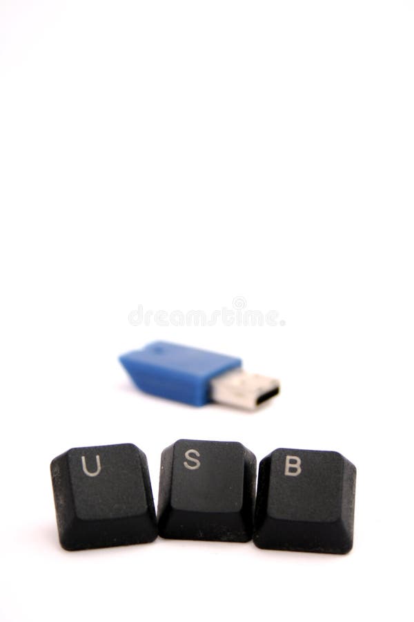 USB Text with Keyboard Letters Stock Photo - Image of blue, pencil ...