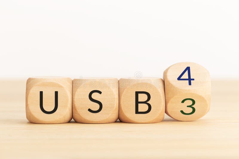 USB 3 To USB 4 Change Concept Stock Photo - Image of digital, connect ...