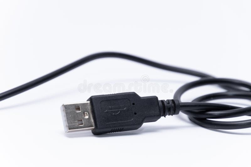 USB Type B Charging Cable for Mobile Portable Devices Stock Image ...