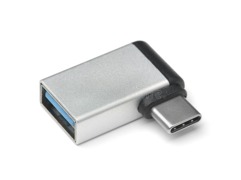 USB type C angle adapter stock photo. Image of information - 351407192