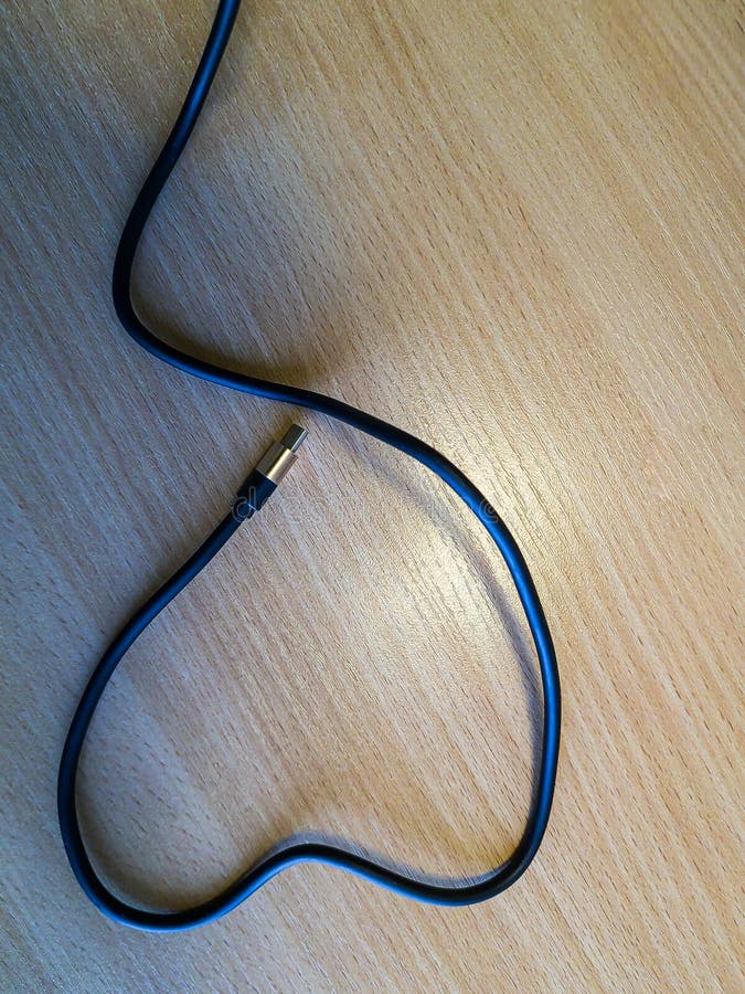 USB Type C Cable is Bent in the Shape of a Heart Stock Photo - Image of ...