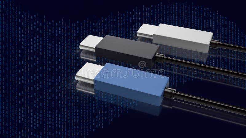 The Usb Type C Cable for Technology Concept 3d Rendering Stock ...