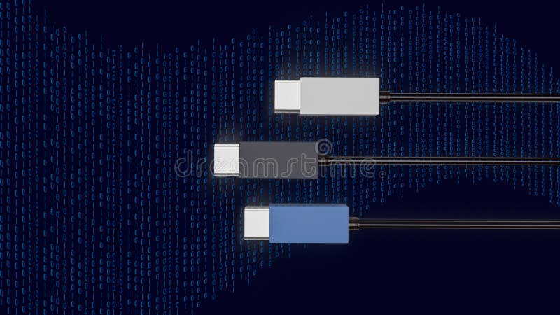 The Usb Type C Cable for Technology Concept 3d Rendering Stock ...