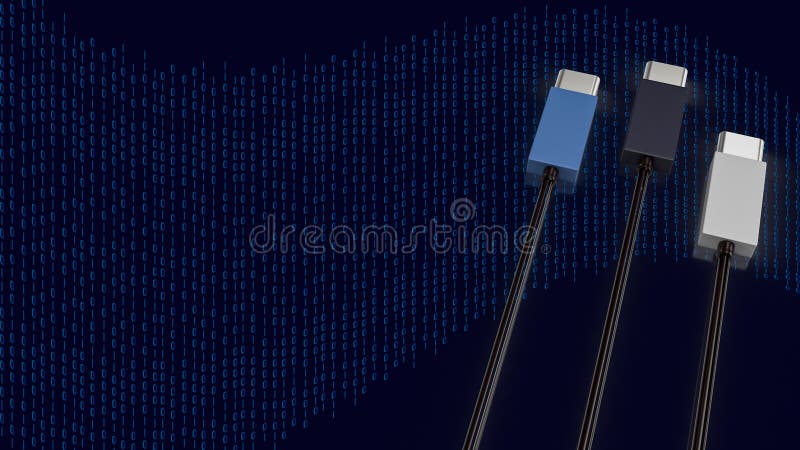 The Usb Type C Cable for Technology Concept 3d Rendering Stock ...