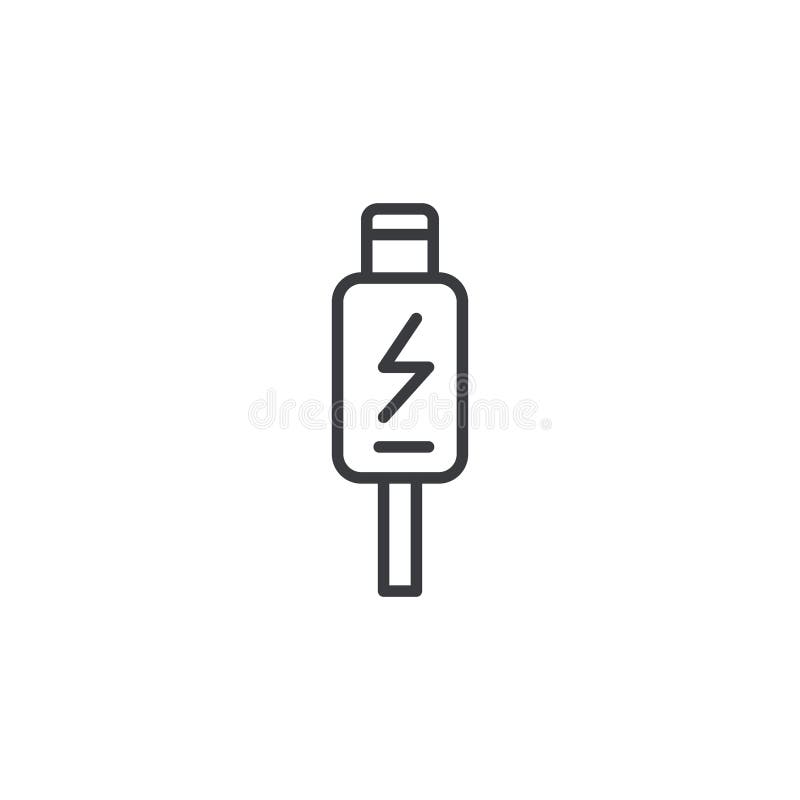 USB Type C Icon Vector Set on White Background Stock Vector ...