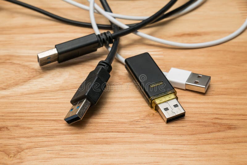 USB Type a Plugs and Devices Stock Image - Image of lightning, transfer ...