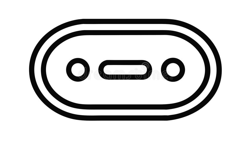 USB Type a Port Outline Icon, Technology and Connectivity Symbol ...