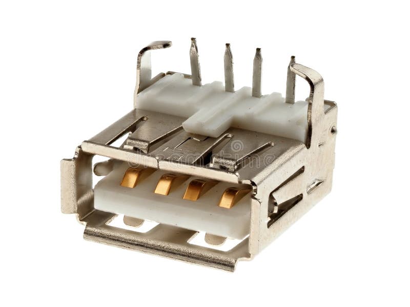 USB Type a Socket; Electronics Spare Part Stock Photo - Image of ...
