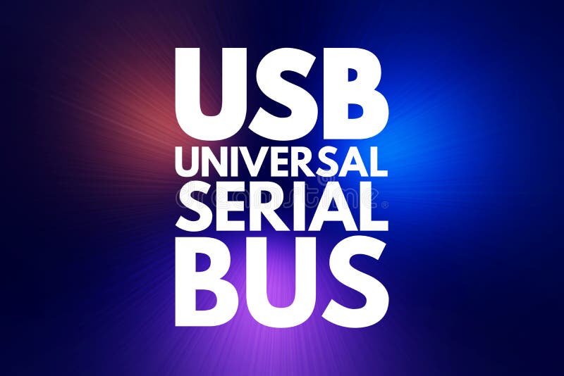 USB - Universal Serial Bus Acronym, Technology Concept Background Stock ...