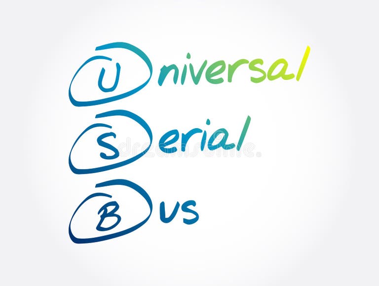 USB - Universal Serial Bus Acronym, Technology Concept Background Stock ...