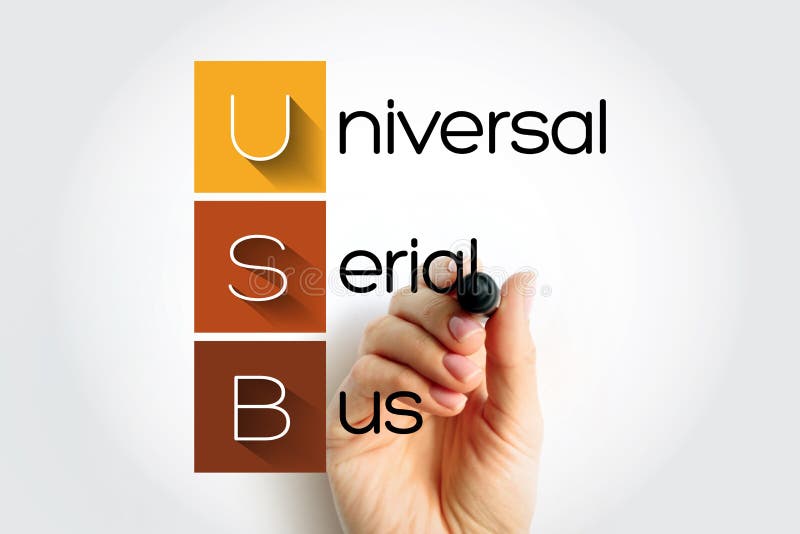 USB - Universal Serial Bus Acronym, Technology Concept Background Stock ...