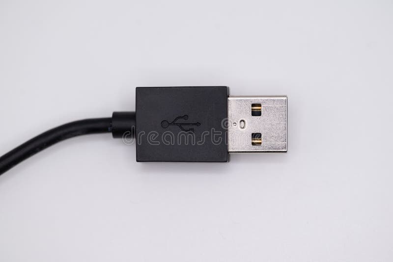 USB Cable Type a Connector on a White Background Stock Image - Image of ...
