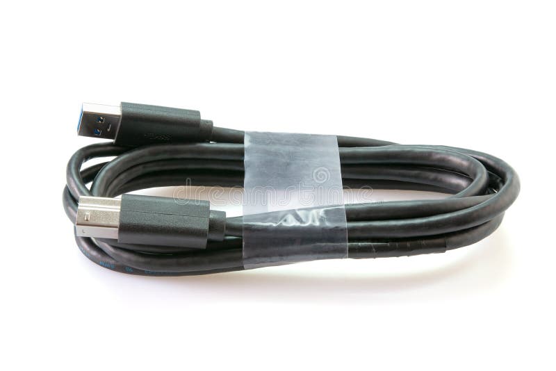 USB 3.0 Upstream Cable 6 Ft Stock Image - Image of external, computer ...