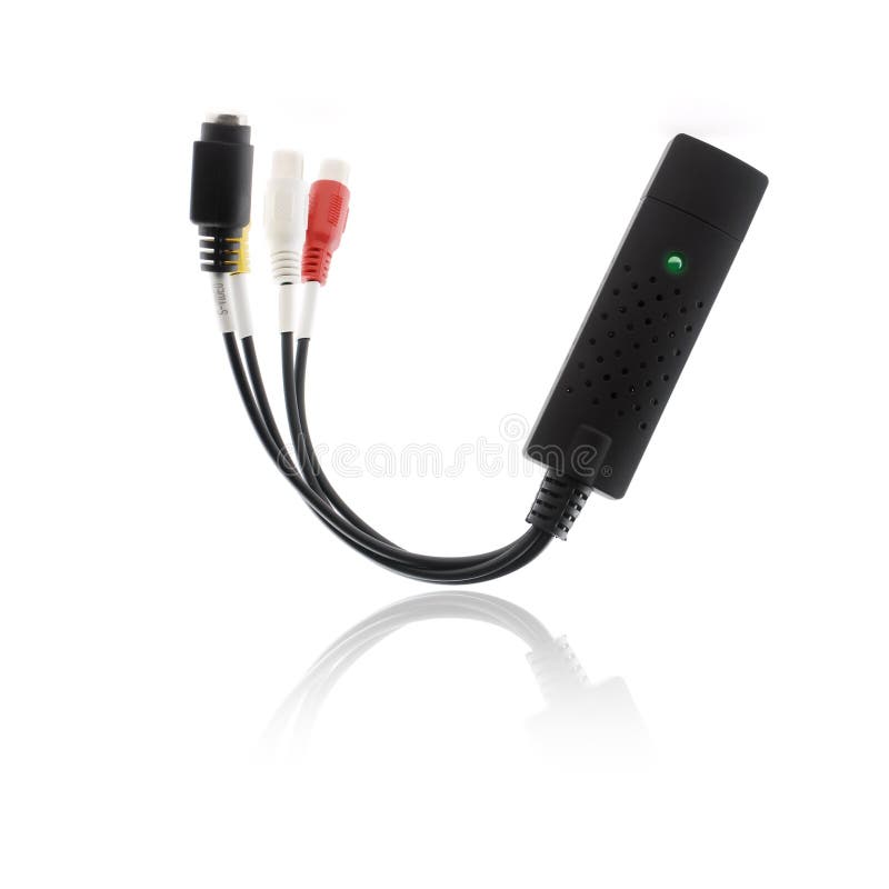 Audio Video AV Cable Adapter Stock Image - Image of white, connections ...