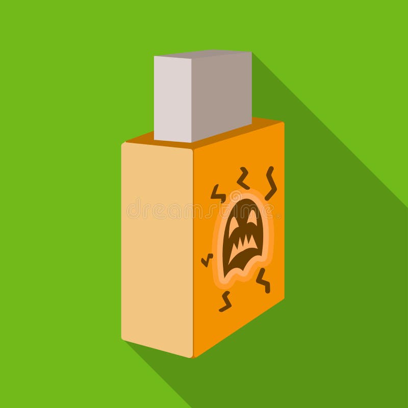 USB with Virus Icon in Flat Style Isolated on White Background. Hackers ...