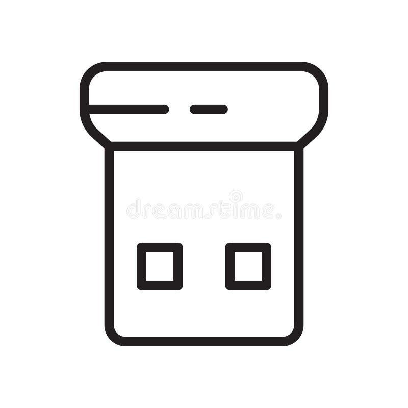 Usb Wireless Adapter Icon. Thin Line Art Logo for Device for Connecting ...