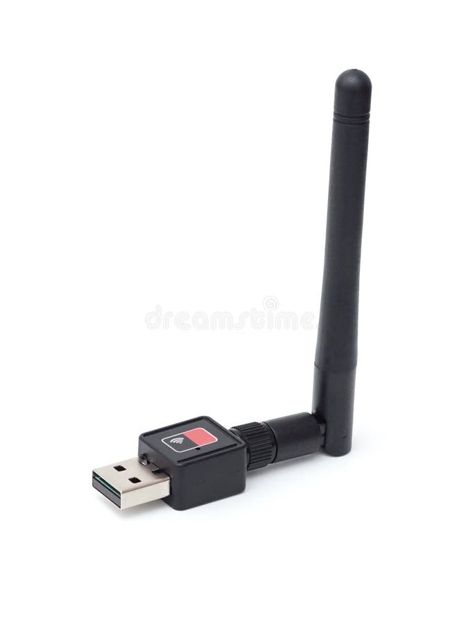 USB wireless adapter stock image. Image of antenna, white - 125434023