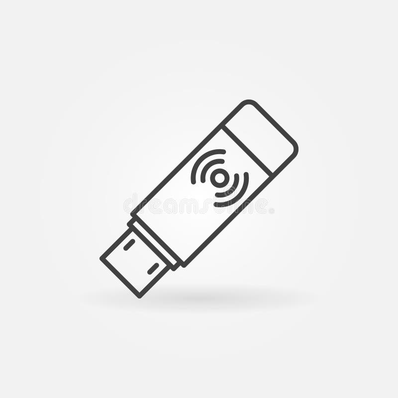 USB Wireless receiver icon stock vector. Illustration of computer ...