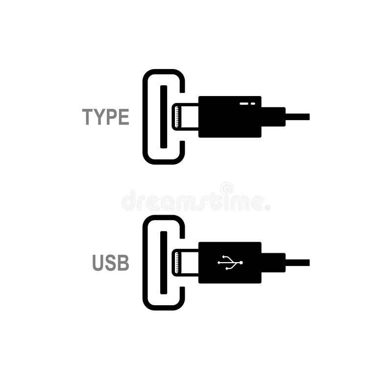 Usb C icon stock vector. Illustration of equipment, smart - 289035564