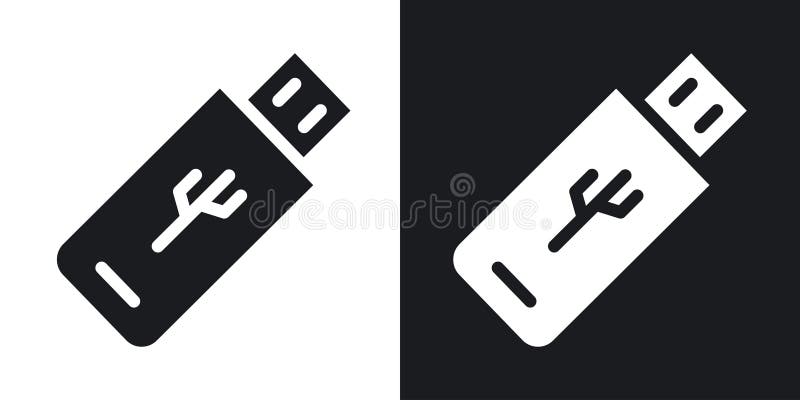 USBline in Thin Line Black Color. Flat Simple Vector Symbols ...