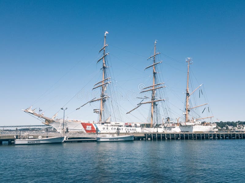 USCG the Eagle Docked editorial photo. Image of uscg - 290293841