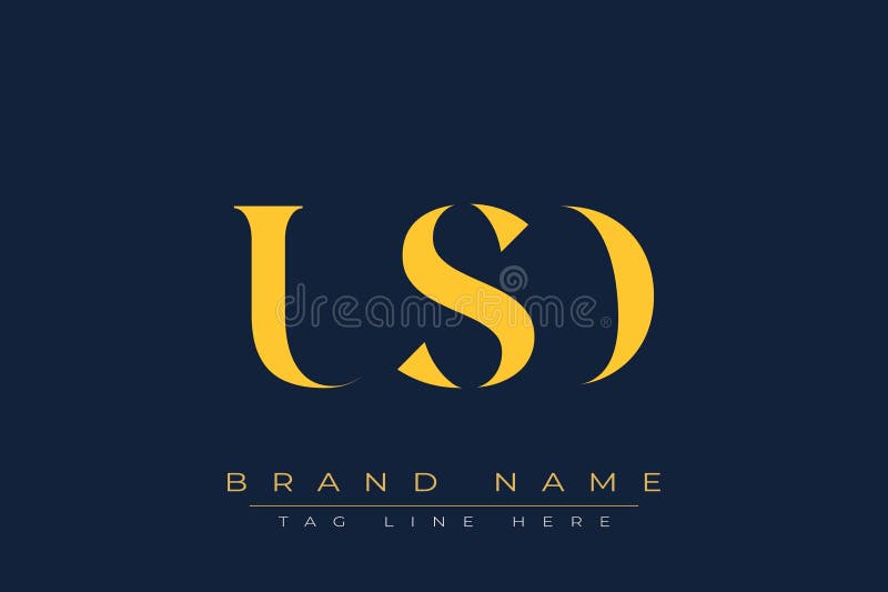 USD Abstract Letter Logo Design Stock Vector - Illustration of logotype ...