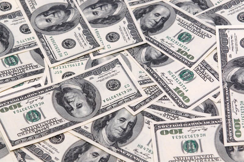 USD Banknotes As A Wallpaper Stock Photo - Image: 7929330