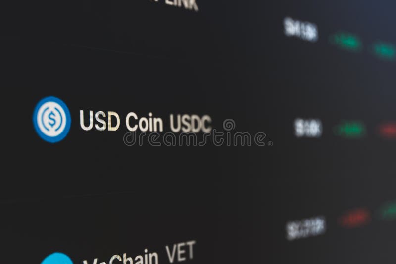 USD Coin on Cryptocurrency Exchange Market . a Cryptocurrency is a ...