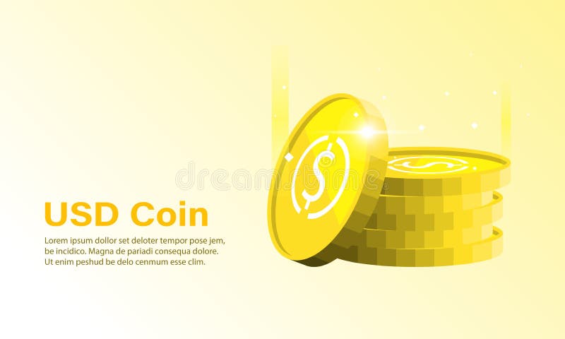 USD Coin. Ready To Use Banner Editorial Photo - Illustration of bank ...
