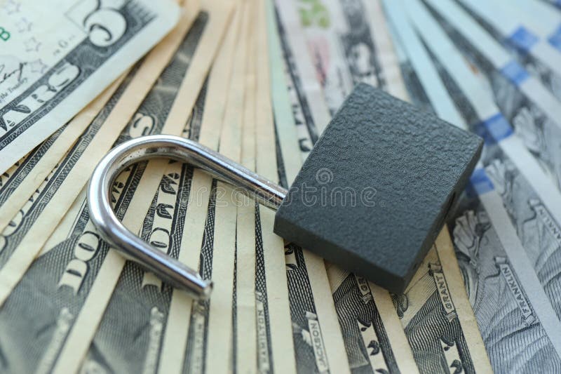 USD Dollar Bills and an Opened Lock Stock Image - Image of cash, profit ...