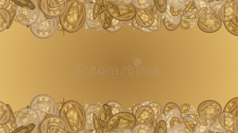 USD Dollar Golden Symbol Dollar Display Frame Stock Illustration ...