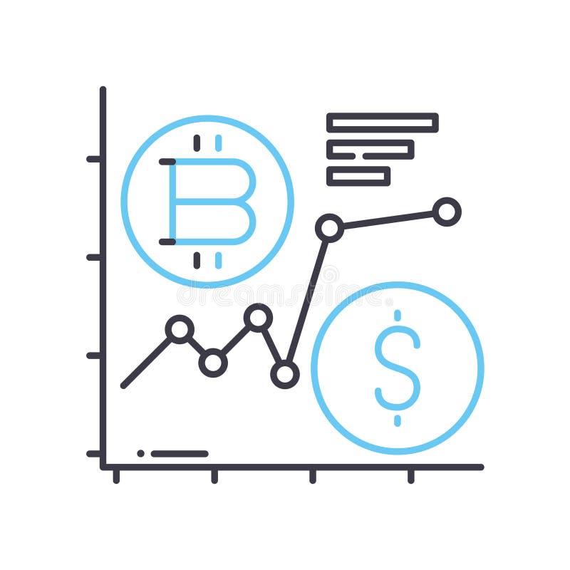 Usd Rate Line Icon, Outline Symbol, Vector Illustration, Concept Sign ...