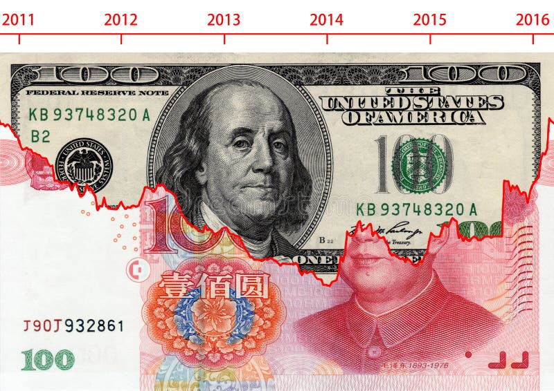 Usd Und Rmb Wechselkursgraphik Bebauen Ab 2011 Bis 2016 Stockbild ...