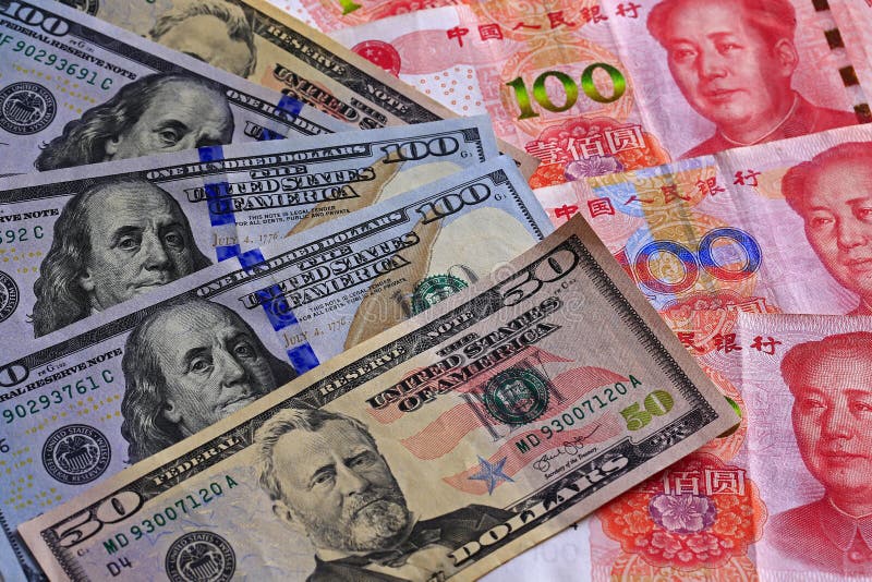 USD vs RMB stock image. Image of exchange, business - 225182417