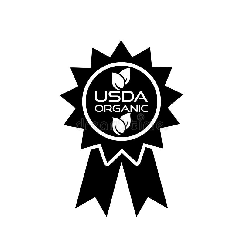 USDA Organic Emblems, Badge Isolated on White Background Stock Vector ...