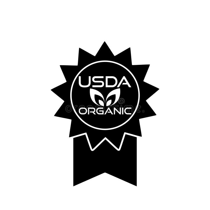 USDA Organic Certified Icon Sticker Isolated on White Background Stock ...