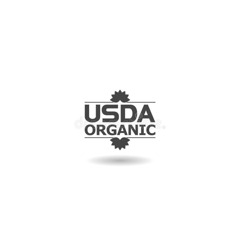 USDA Organic Icon with Shadow Stock Vector - Illustration of handmade ...