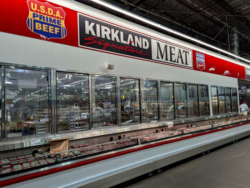 USDA Prime Beef Kirkland Meat Department Logo Display Editorial Stock ...