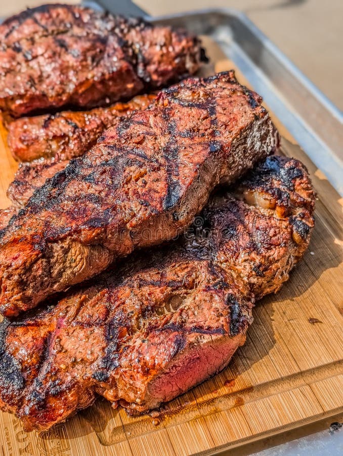 Usda Prime Beef Steak Grilled for Dinner Stock Image - Image of close ...