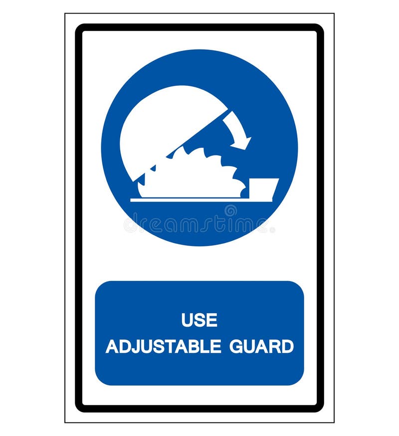 Use Adjustable Guards Protection Symbol Sign,Vector Illustration ...