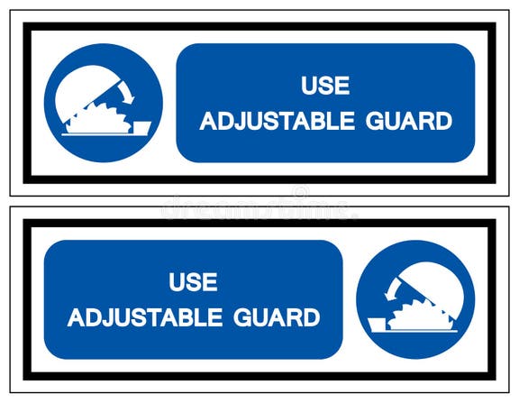 Use Adjustable Guards Protection Symbol Sign,Vector Illustration ...