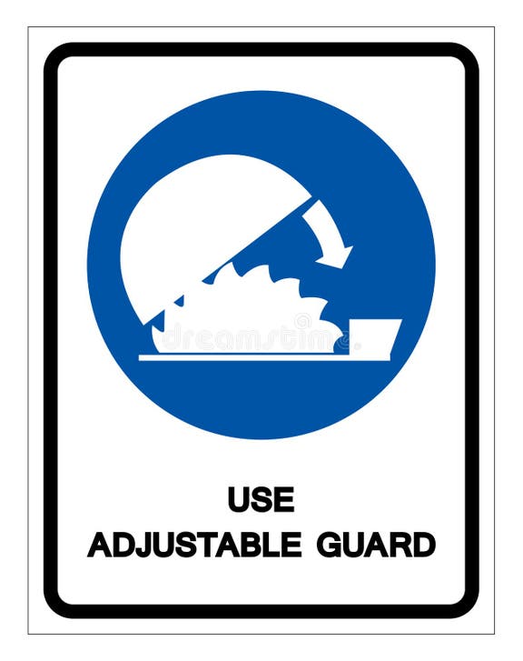 Use Adjustable Guards Protection Symbol Sign,Vector Illustration ...